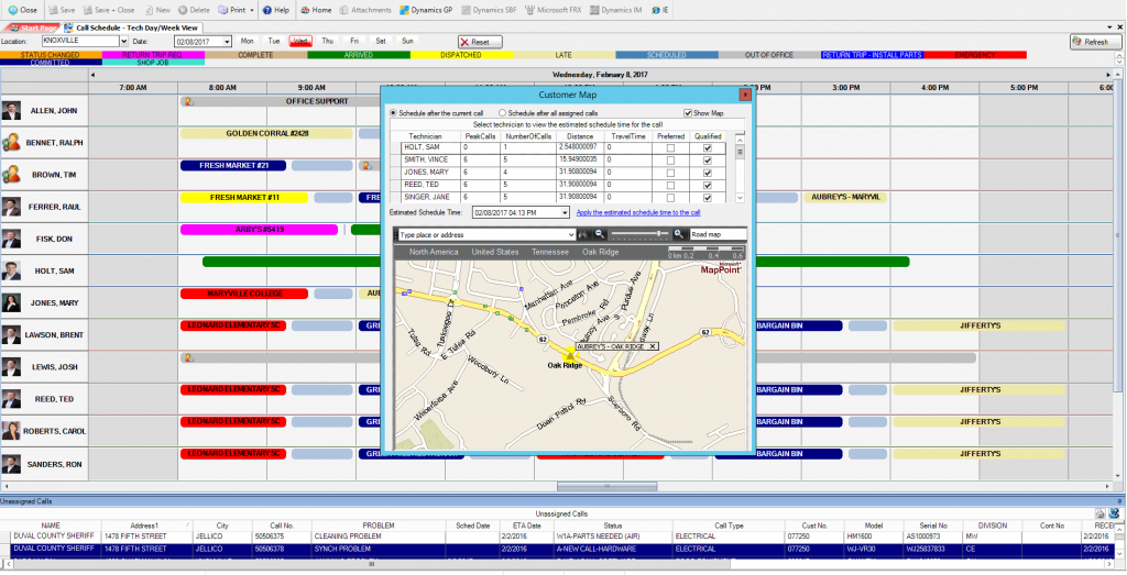 Dispatch & Scheduling - SERVTRAC® for the service industry - AMTECH